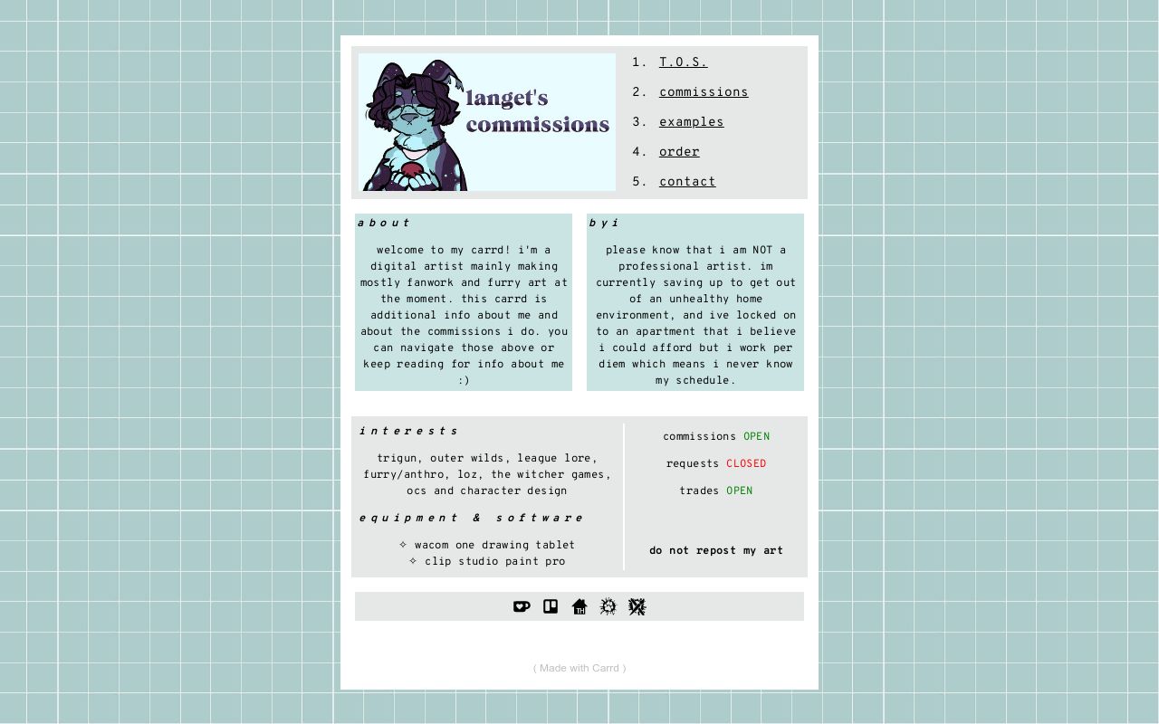 langet commission info